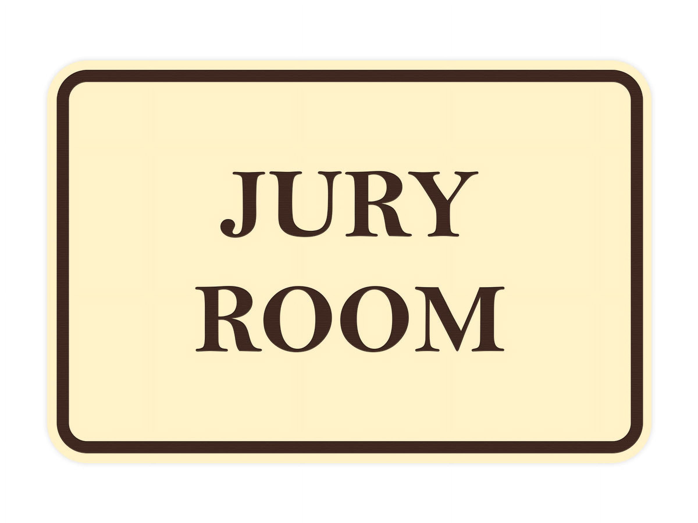 Signs ByLITA Classic Framed Jury Room Door or Wall Sign Durable ABS ...