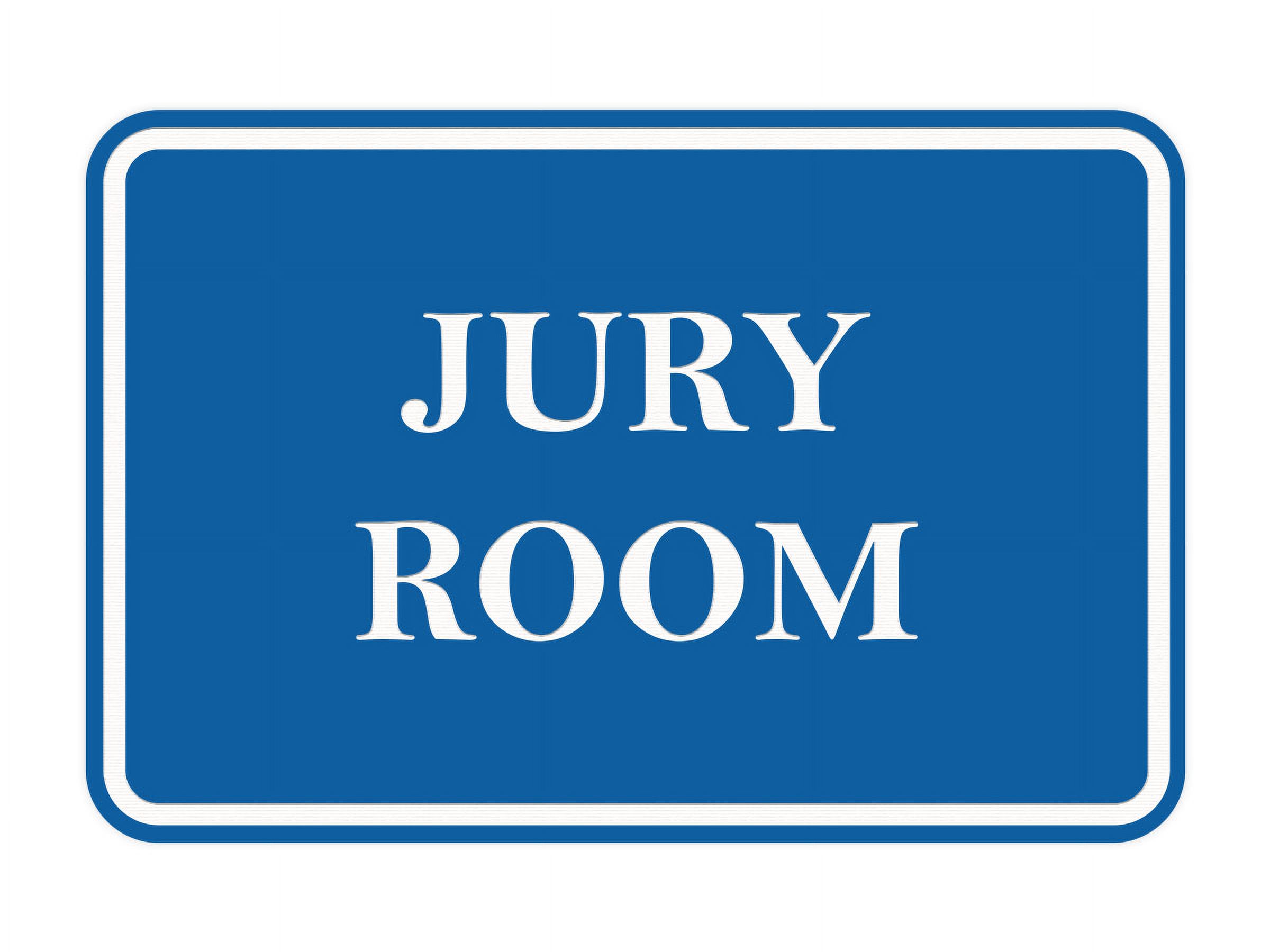 Signs ByLITA Classic Framed Jury Room Door or Wall Sign Durable ABS ...