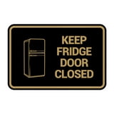 Signs ByLITA Classic Framed, Keep fridge door closed Sign (Black Gold ...