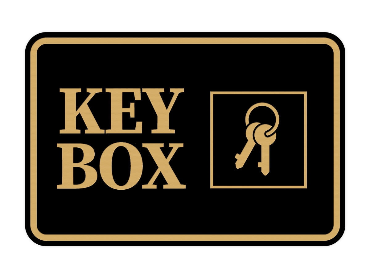 Signs ByLITA Classic Framed Key Box Sign (Black Gold) - Large - Walmart.com