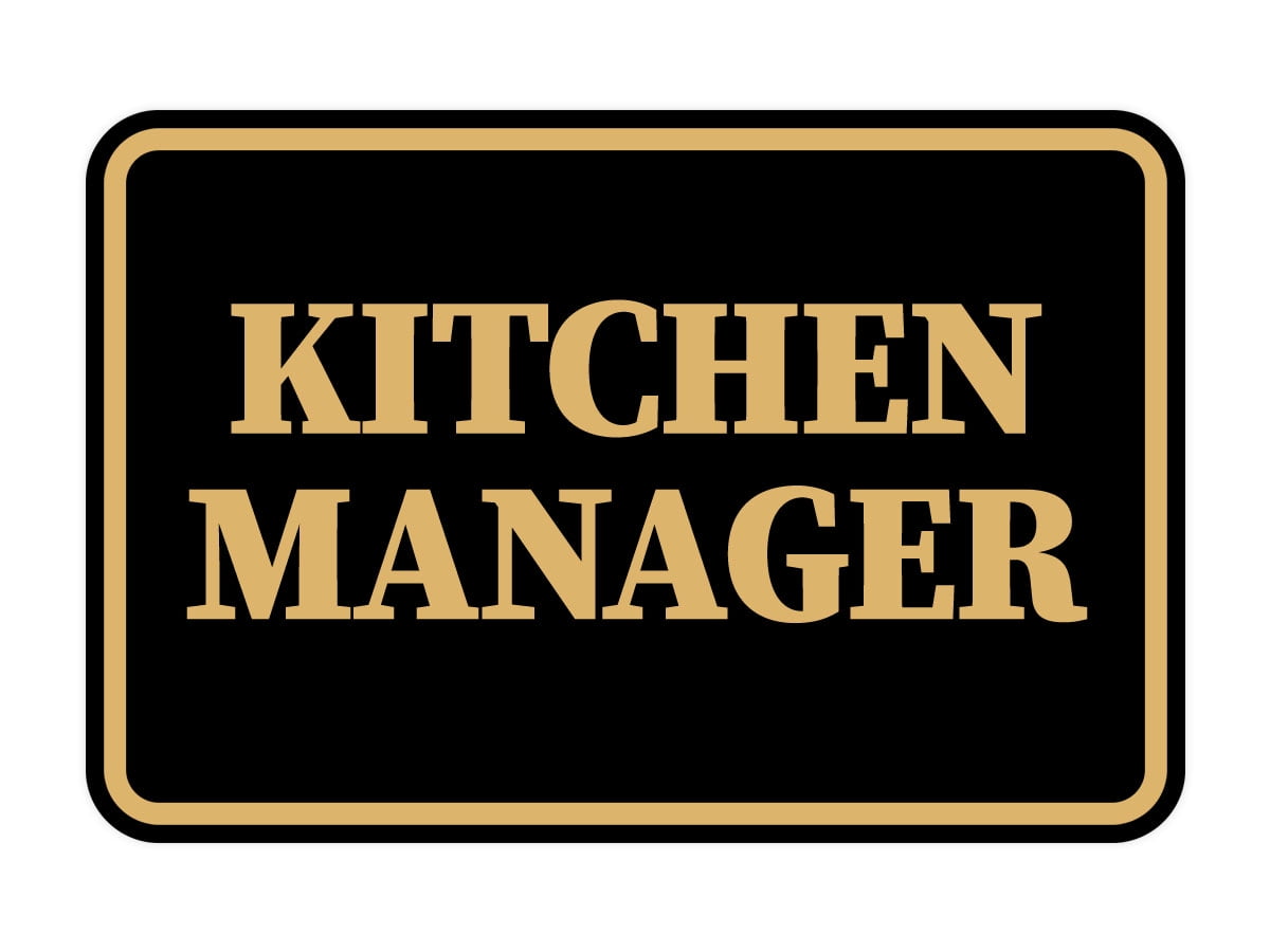 Signs ByLITA Classic Framed Kitchen Manager Door or Wall Sign Easy ...