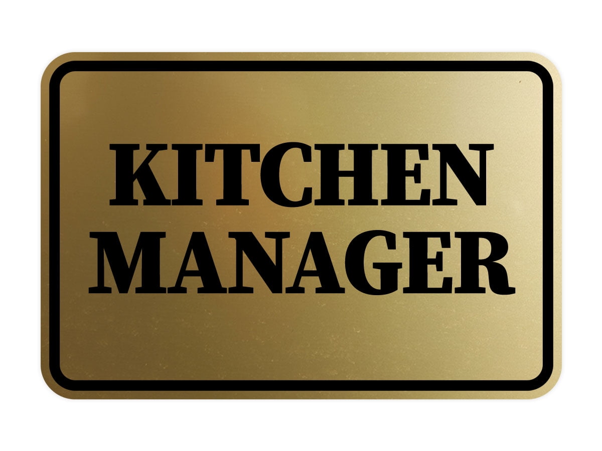 Signs ByLITA Classic Framed Kitchen Manager Door or Wall Sign Easy ...