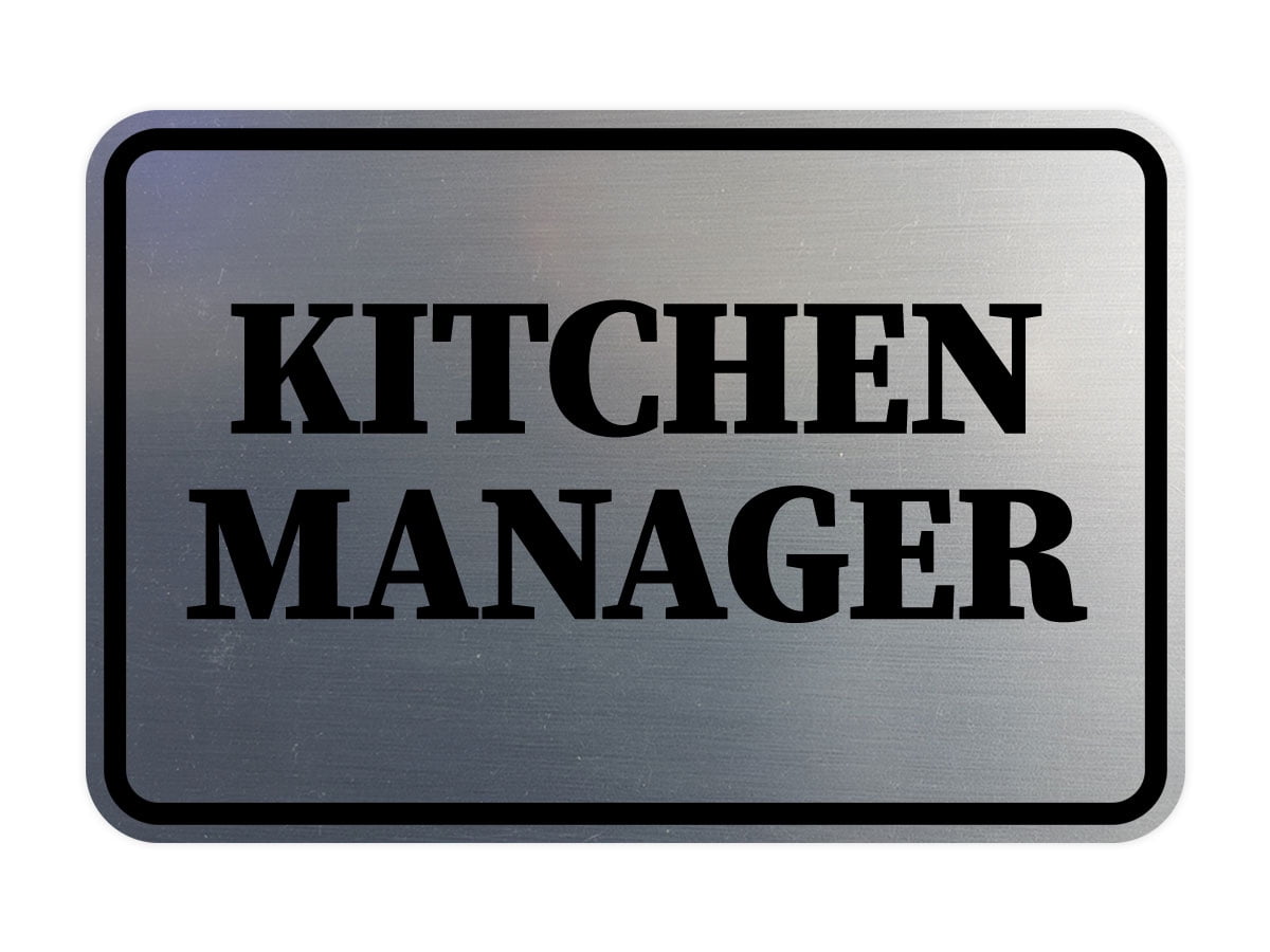 Signs ByLITA Classic Framed Kitchen Manager Door or Wall Sign Easy ...