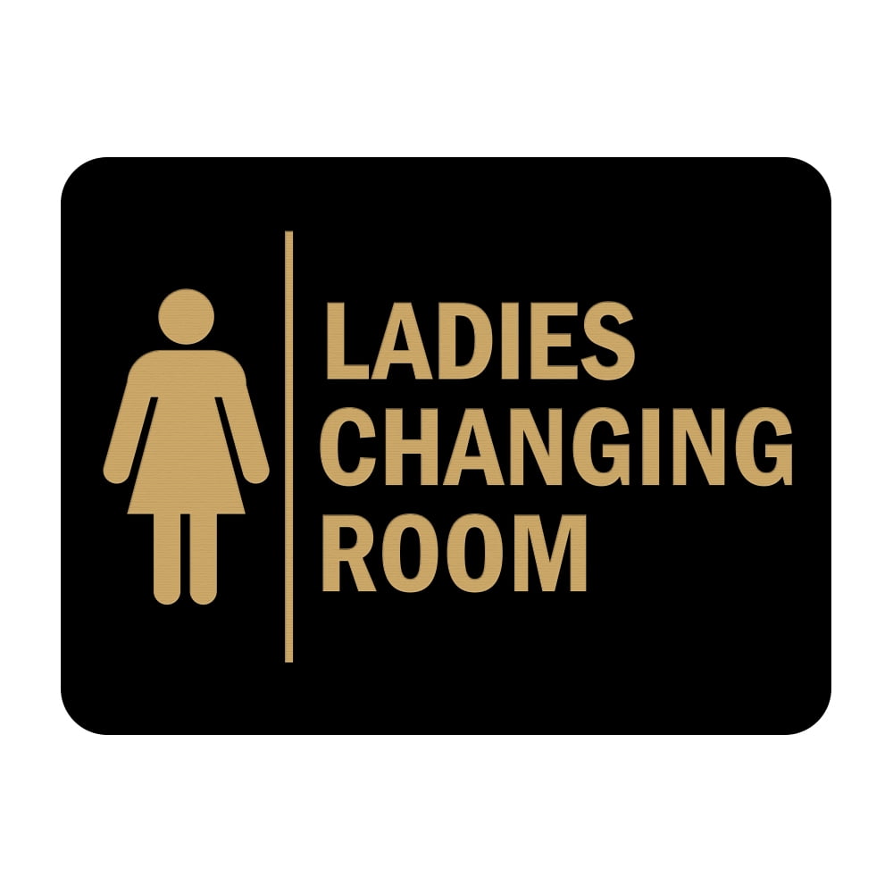 Signs ByLITA Classic Framed Ladies Changing Room Sign (Black Gold ...