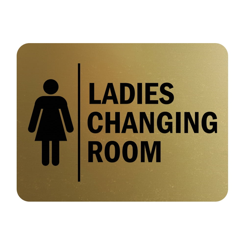 Signs ByLITA Classic Framed Ladies Changing Room Sign (Brushed Gold ...