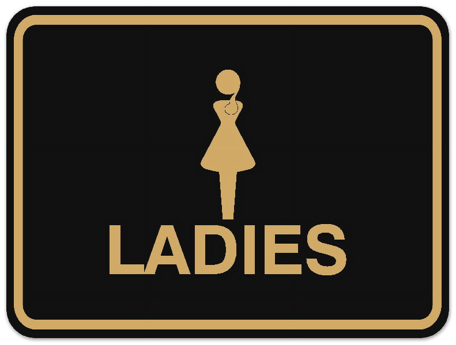 Signs ByLITA Classic Framed Ladies Figurine Restroom Sign - Easy ...