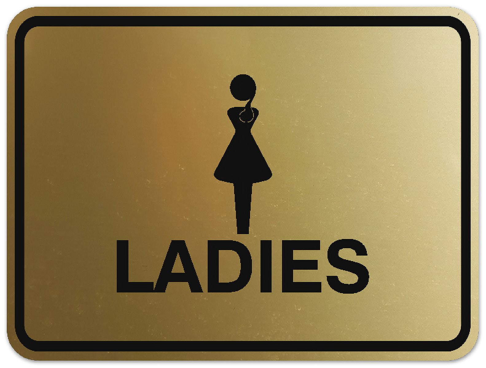 Signs ByLITA Classic Framed Ladies Figurine Restroom Sign - Easy ...