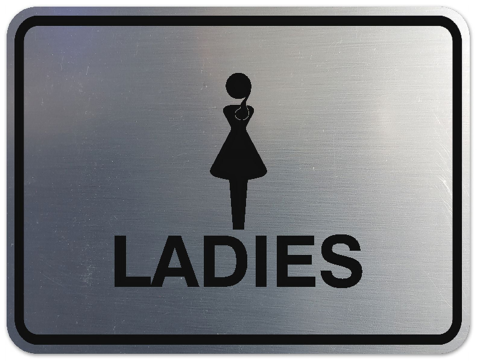 Signs ByLITA Classic Framed Ladies Figurine Restroom Sign - Easy ...