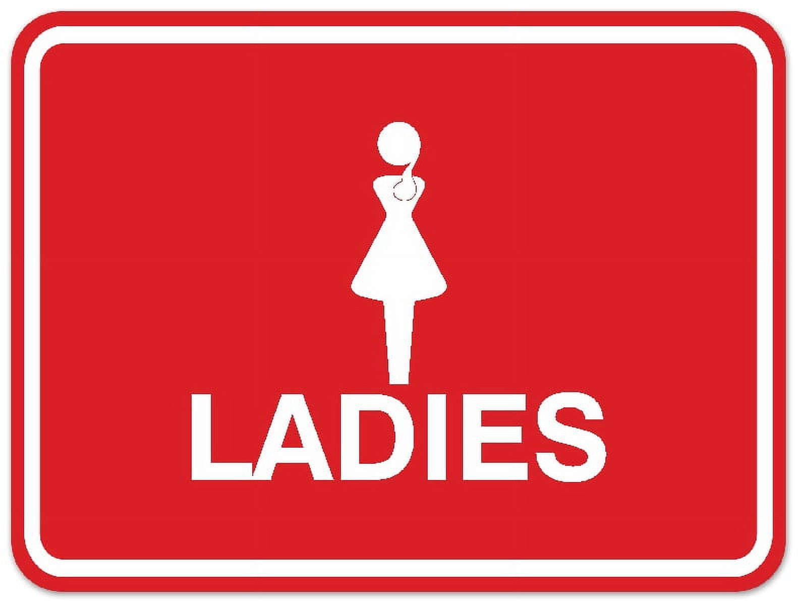 Signs ByLITA Classic Framed Ladies Figurine Restroom Sign - Easy ...