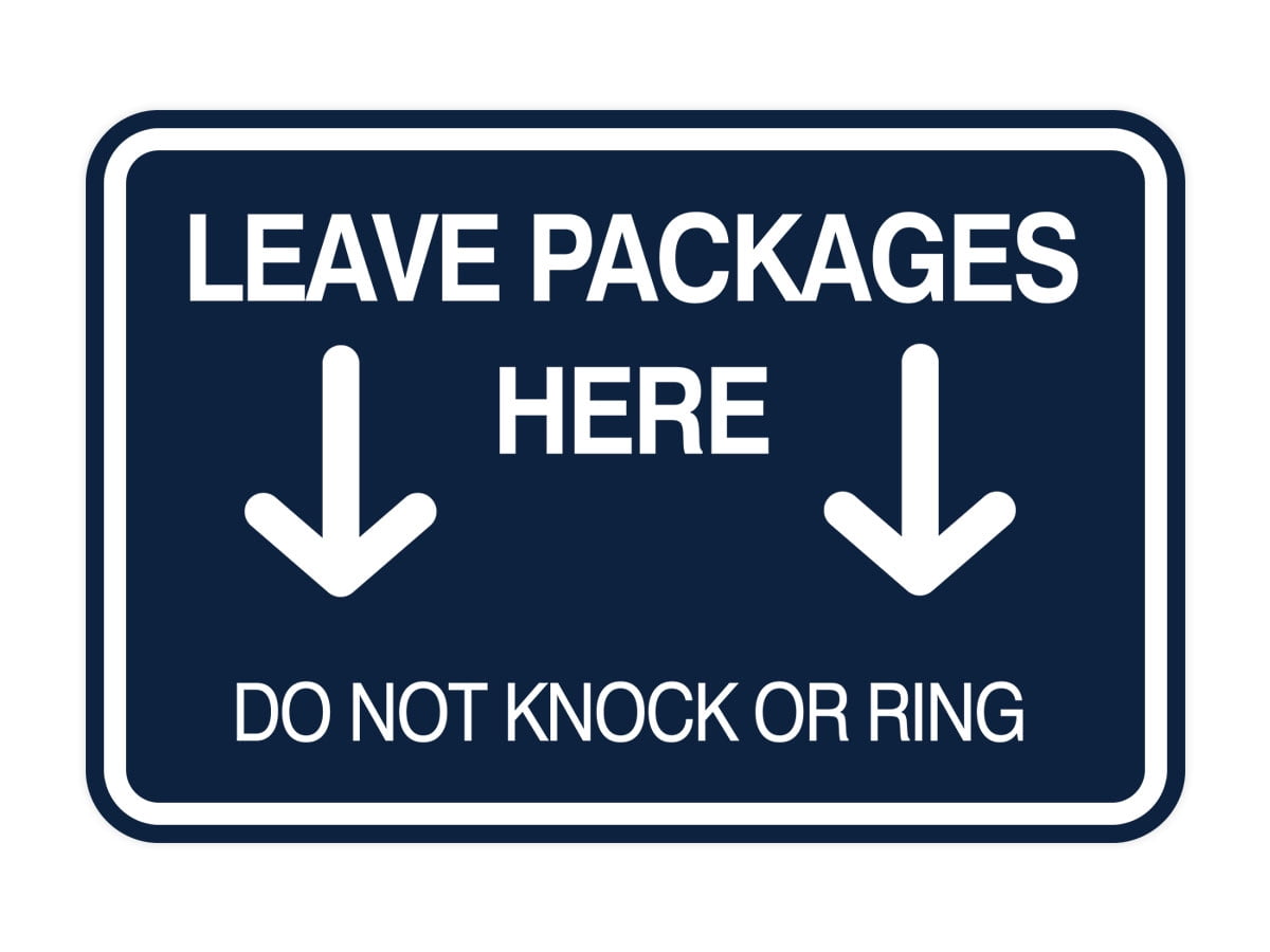 Signs ByLITA Classic Framed Leave Packages Here Do not Knock or Ring ...