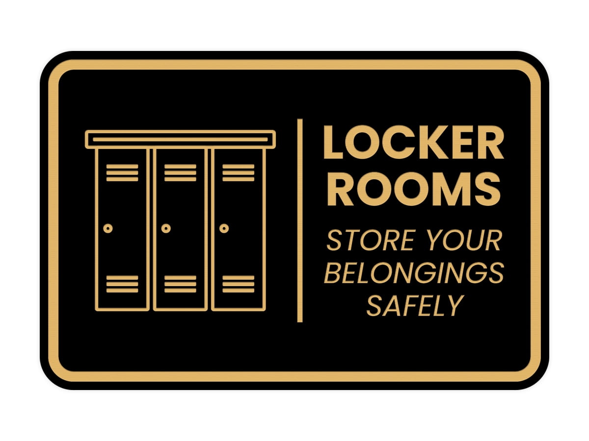 Signs ByLITA Classic Framed Locker Rooms Store Your Belongings Safely ...