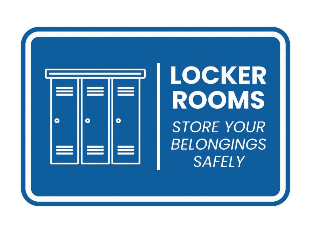 Signs ByLITA Classic Framed Locker Rooms Store Your Belongings Safely ...