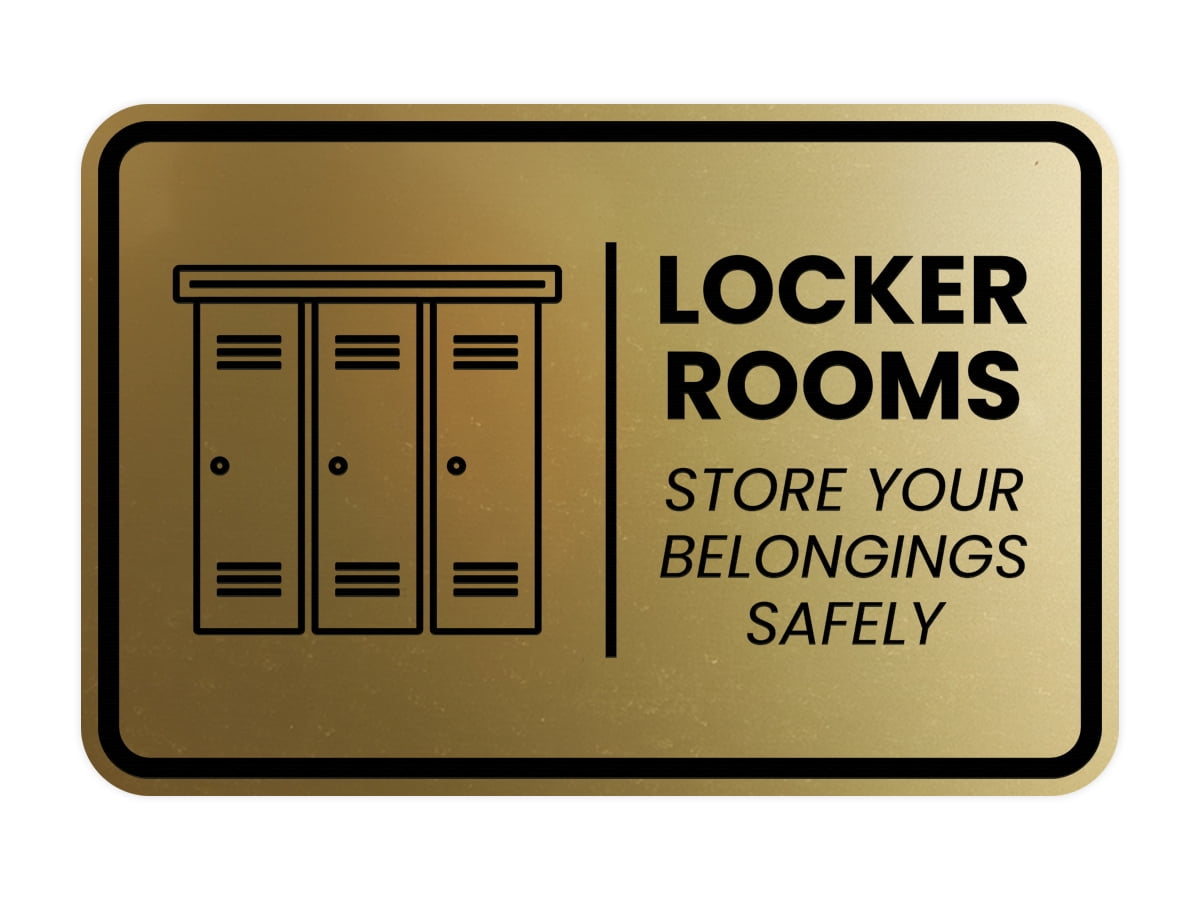 Signs ByLITA Classic Framed Locker Rooms Store Your Belongings Safely ...