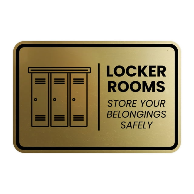 Signs ByLITA Classic Framed Locker Rooms Store Your Belongings Safely ...