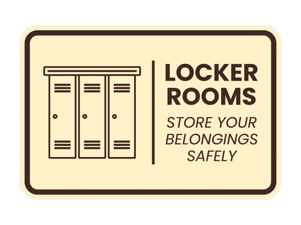 Signs ByLITA Classic Framed Locker Rooms Store Your Belongings Safely ...