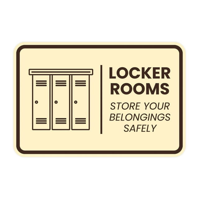 Signs ByLITA Classic Framed Locker Rooms Store Your Belongings Safely ...