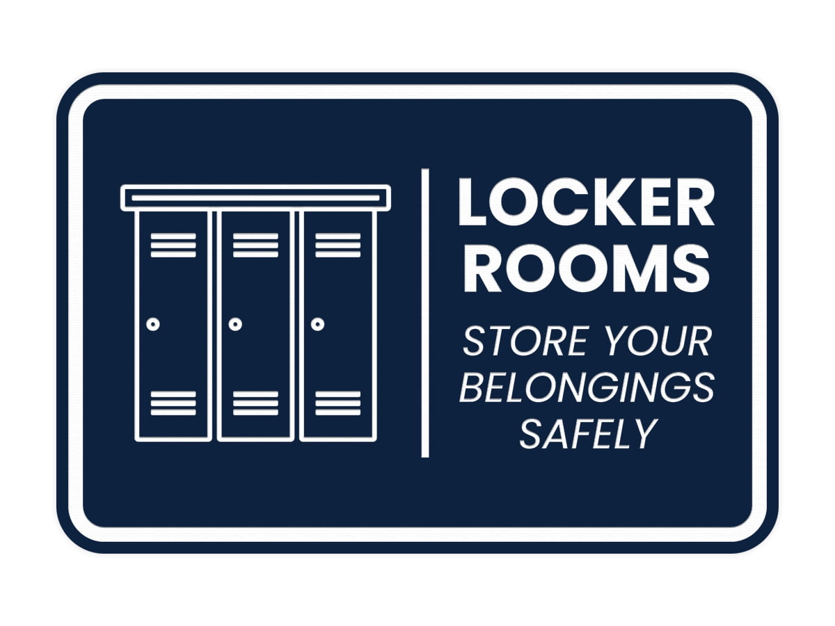 Signs ByLITA Classic Framed Locker Rooms Store Your Belongings Safely ...