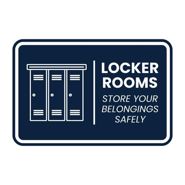 Signs ByLITA Classic Framed Locker Rooms Store Your Belongings Safely ...