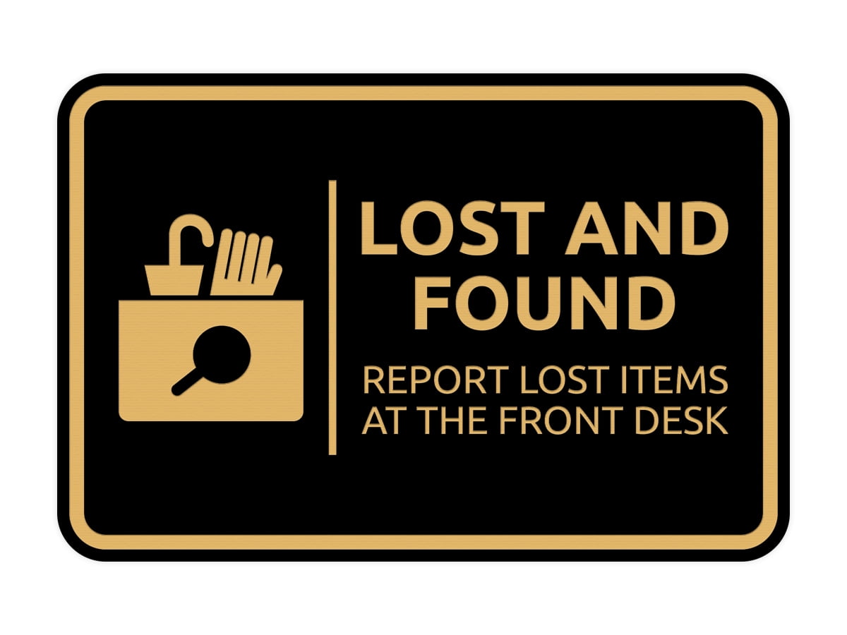 Signs ByLITA Classic Framed Lost and Found Report Lost Items at the ...