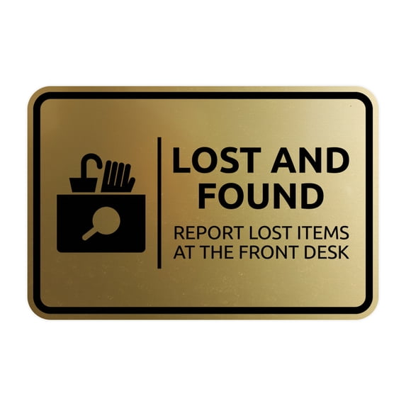 Signs ByLITA Classic Framed Lost and Found Report Lost Items at the ...