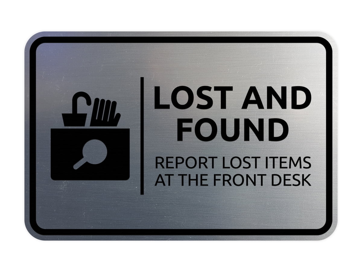 Signs ByLITA Classic Framed Lost and Found Report Lost Items at the ...