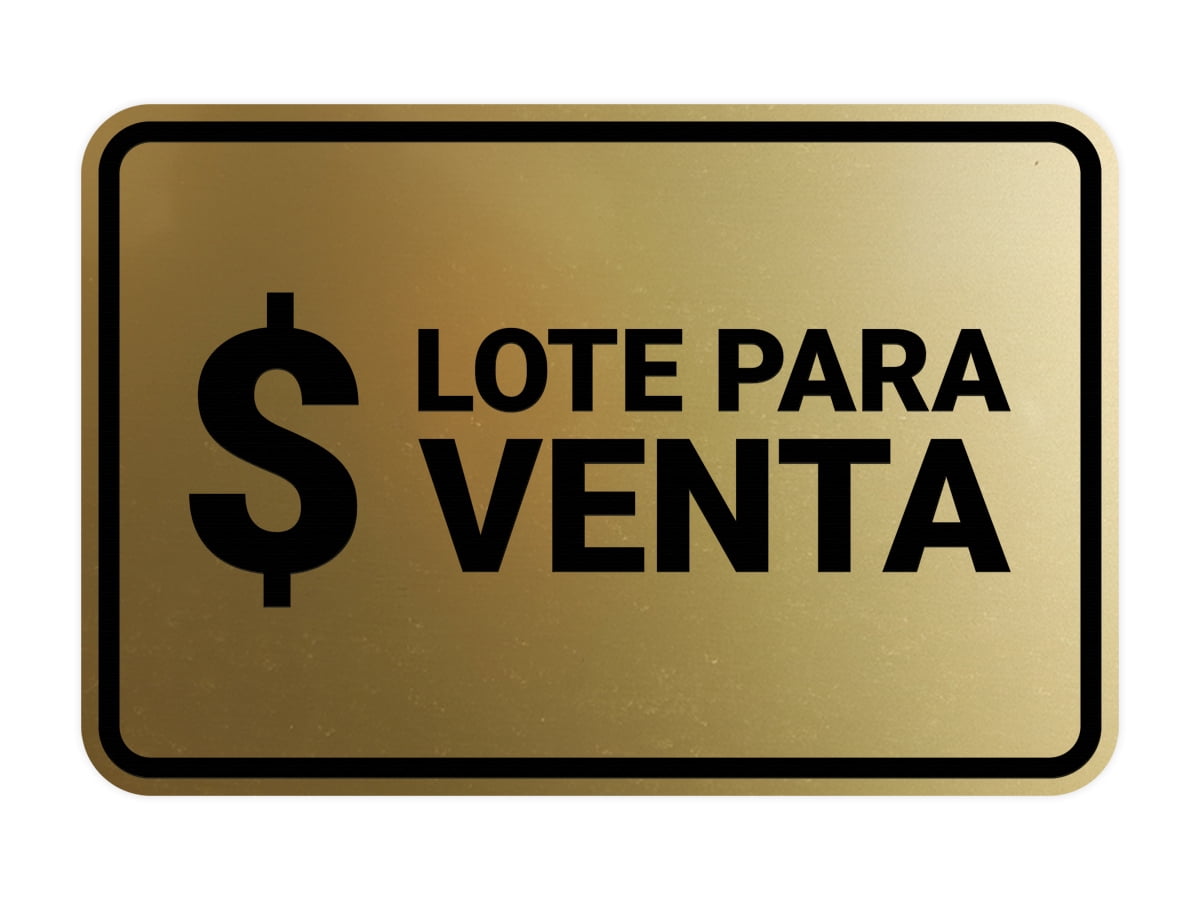 Signs ByLITA Classic Framed Lote para Venta Door or Wall Sign (Brushed ...