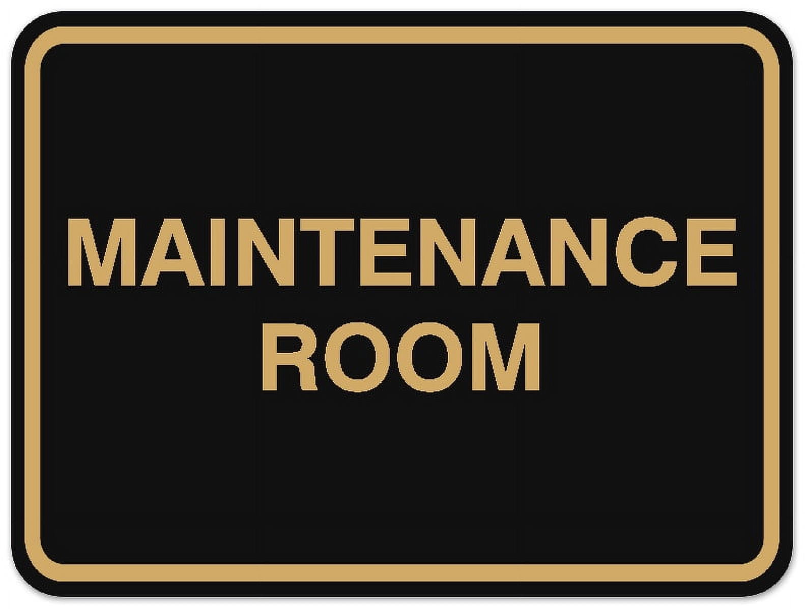 Signs ByLITA Classic Framed Maintenance Room Sign - Easy Installation ...