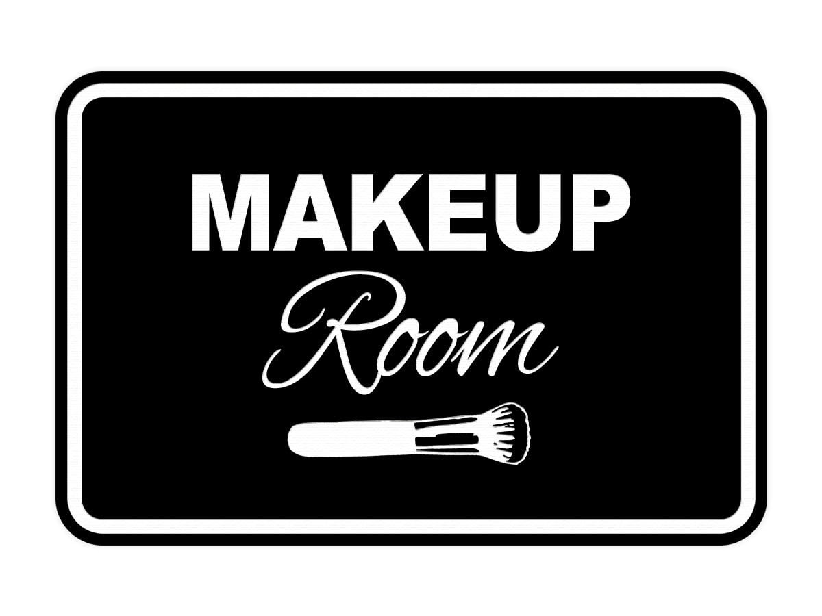 Signs ByLITA Classic Framed Makeup Room Sign (Black) - Small - Walmart.com