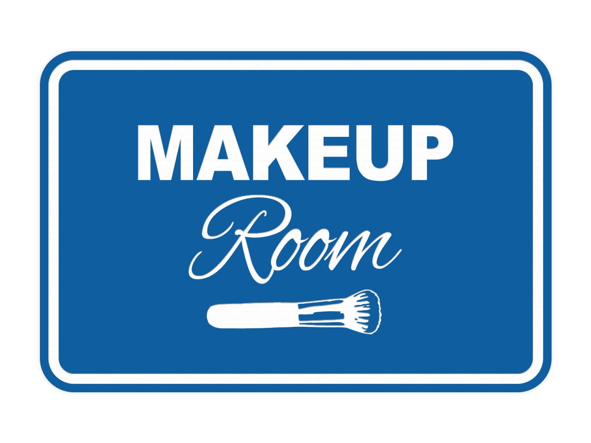 Signs ByLITA Classic Framed Makeup Room Sign (Blue) - Small - Walmart.com