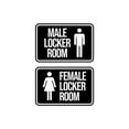 Signs ByLITA Classic Framed Male and Female Locker Room Sign (Black ...