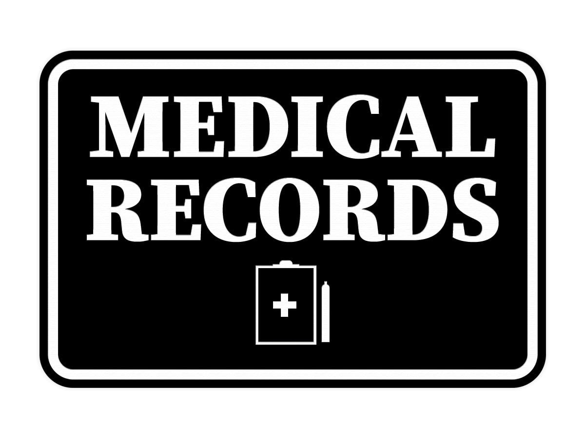 Signs ByLITA Classic Framed, Medical Records Sign (Black) - Medium ...