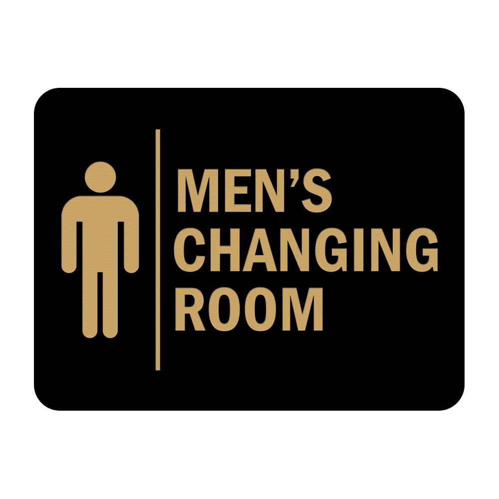 Signs ByLITA Classic Framed Men's Changing Room Sign (Black /Gold ...