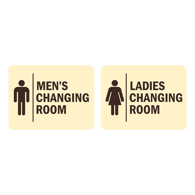 Signs ByLITA Classic Framed Men's Changing Room and Ladies Changing ...