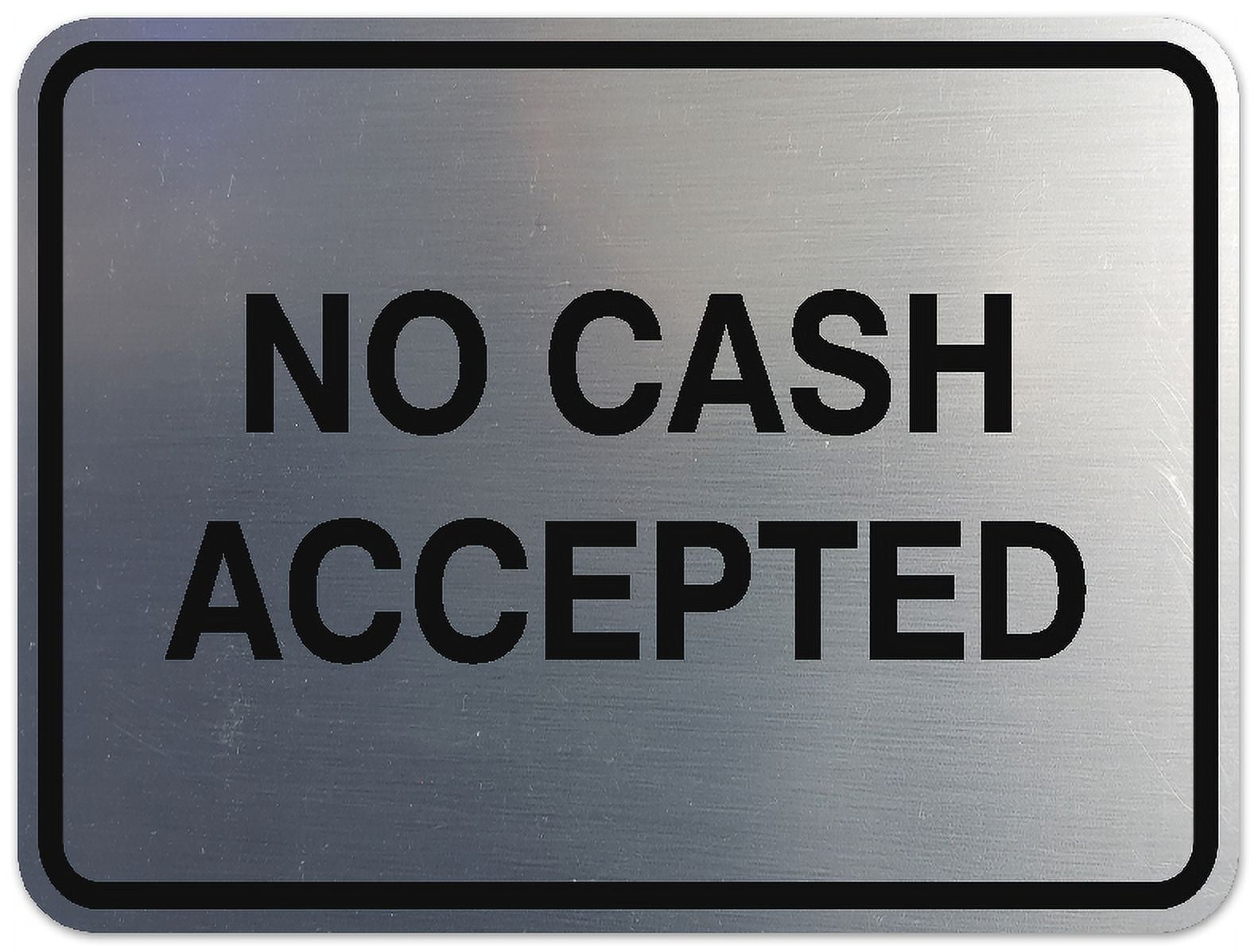 Signs ByLITA Classic Framed NO CASH ACCEPTED Door or Wall Sign Durable ...