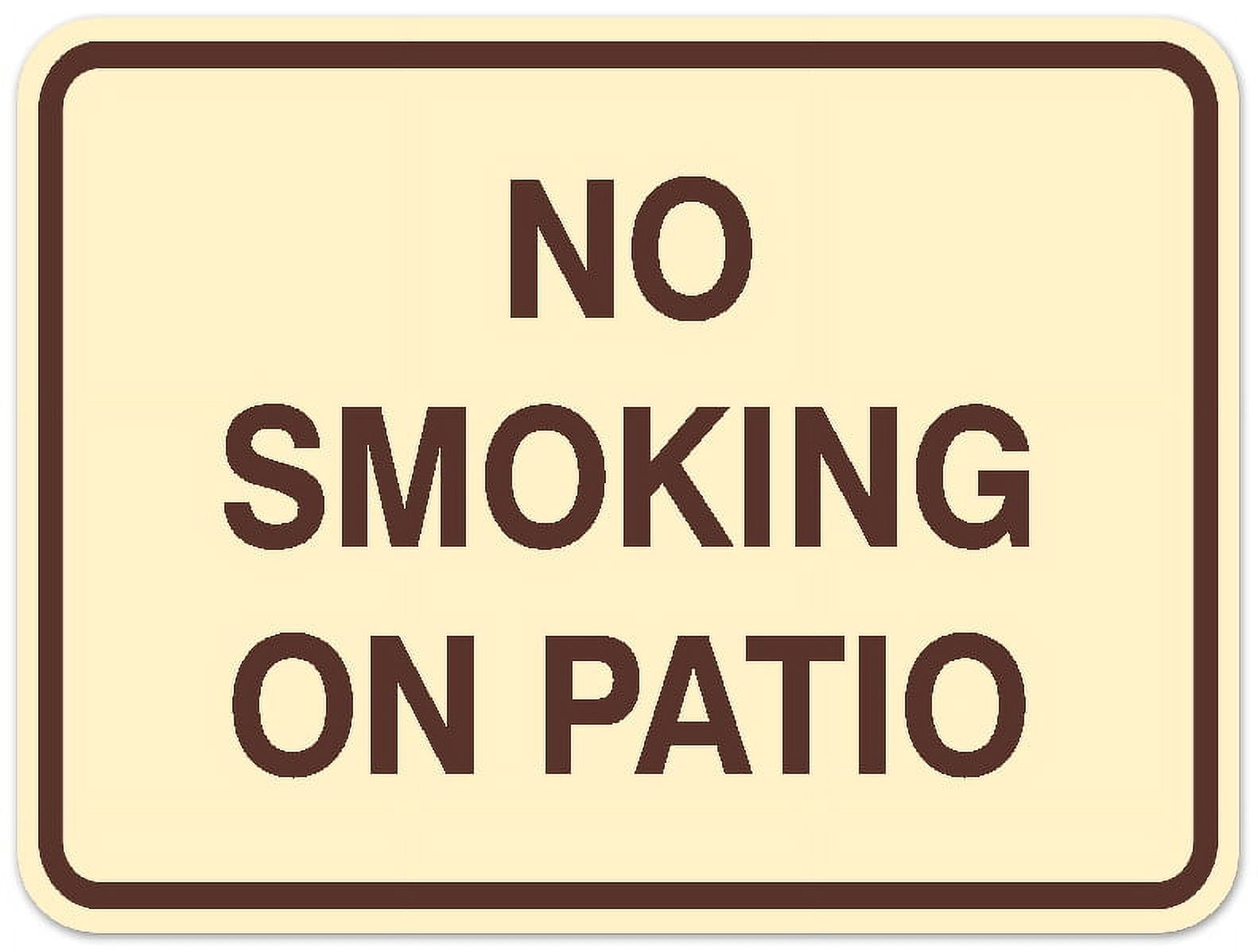 Signs ByLITA Classic Framed NO SMOKING ON PATIO Door or Wall Sign ...