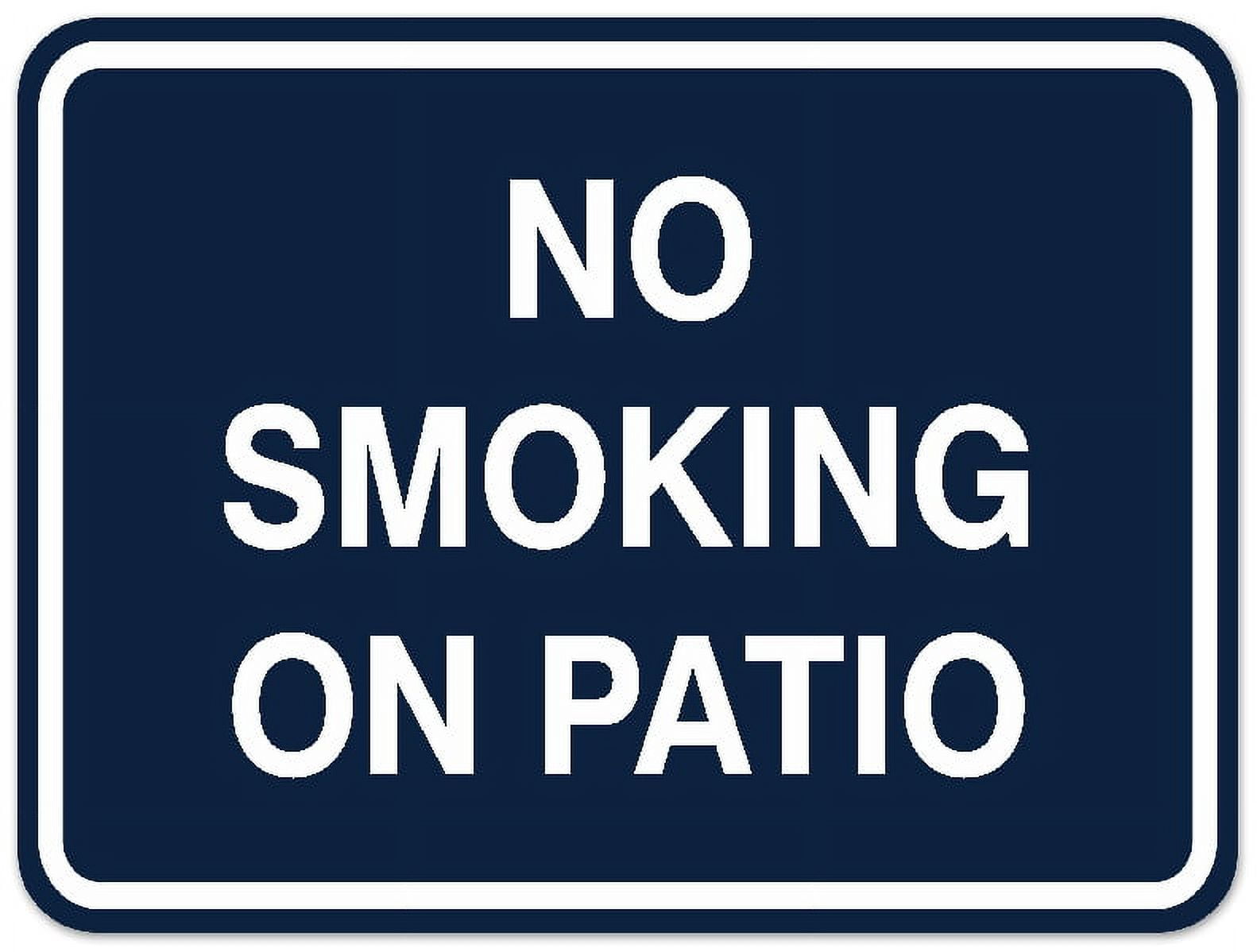 Signs ByLITA Classic Framed NO SMOKING ON PATIO Door or Wall Sign ...
