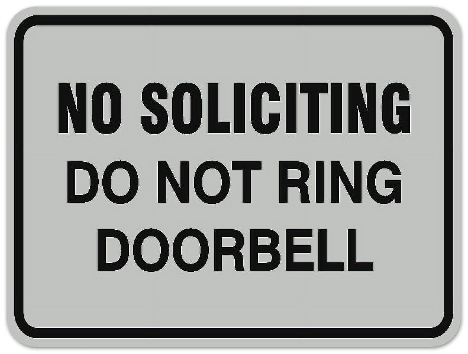 Signs ByLITA Classic Framed NO SOLICITING DO NOT RING DOORBELL Door or ...