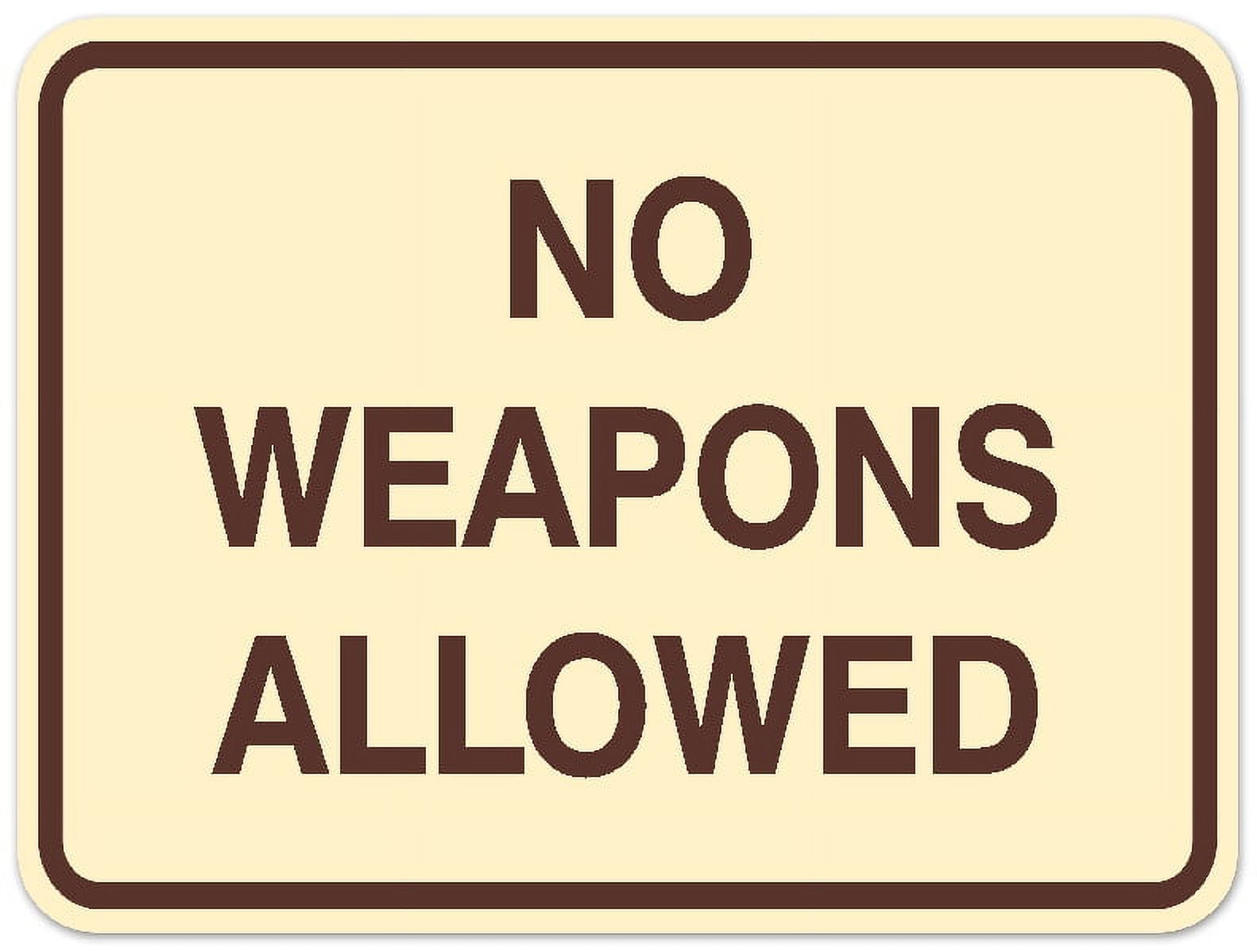 Signs ByLITA Classic Framed NO WEAPONS ALLOWED Door or Wall Sign ...