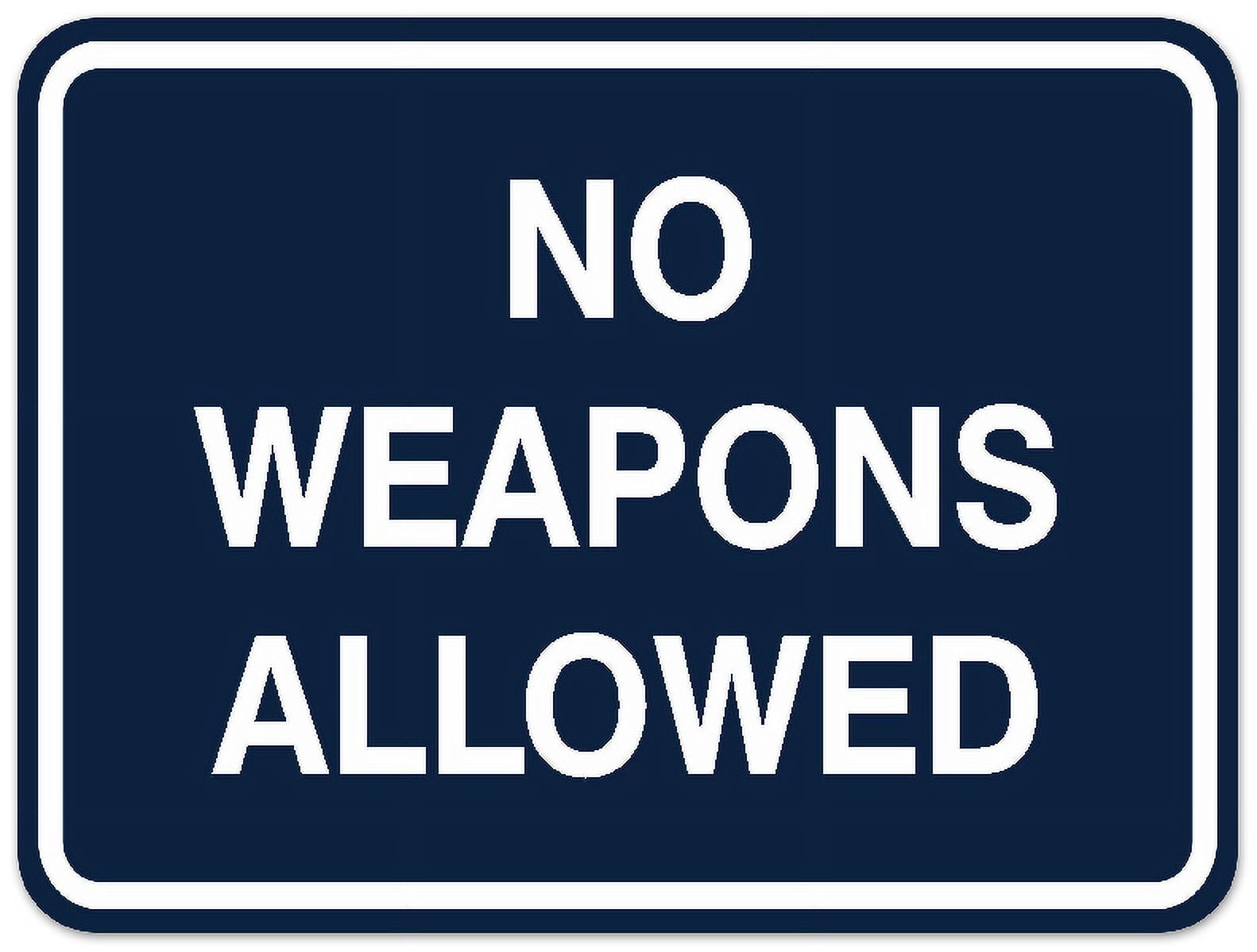 Signs ByLITA Classic Framed NO WEAPONS ALLOWED Door or Wall Sign ...