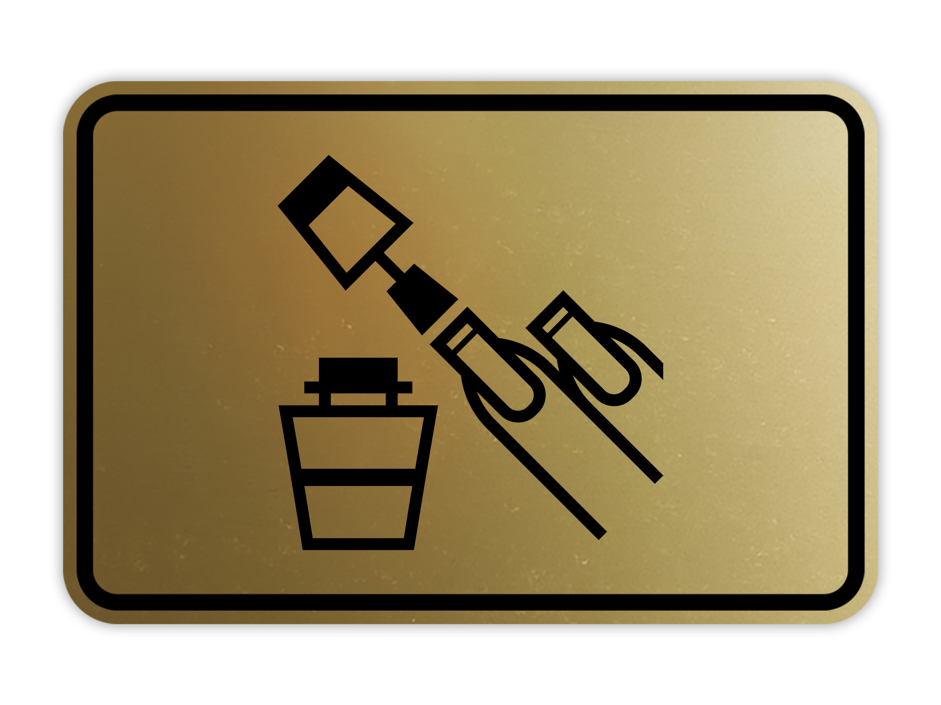 Signs ByLITA Classic Framed Nail Polisher Graphic Sign (Brushed Gold ...