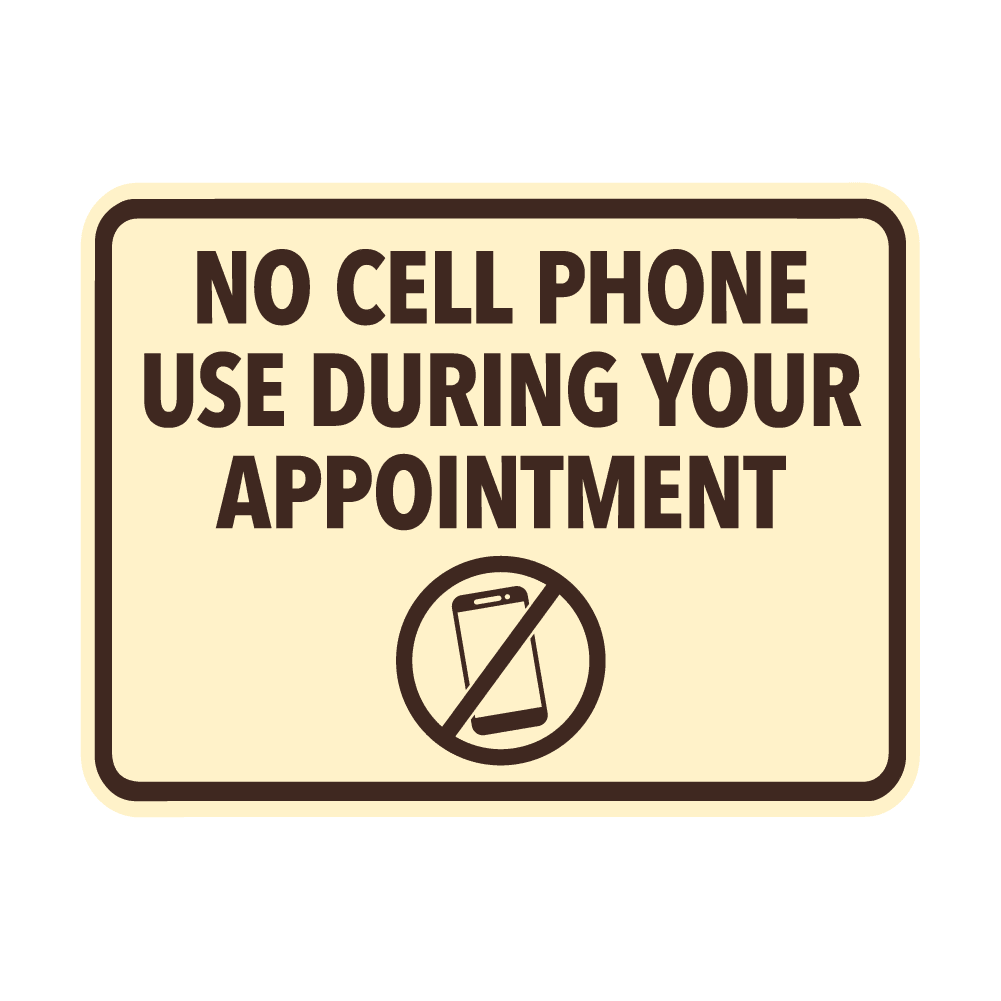 Signs ByLITA Classic Framed No Cell Phone Use During Your Appointment ...