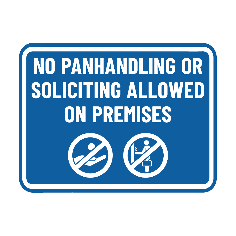 Signs ByLITA Classic Framed No Panhandling or Soliciting Allowed on ...