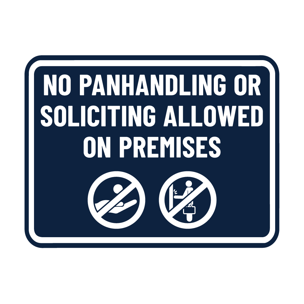 Signs ByLITA Classic Framed No Panhandling or Soliciting Allowed on ...