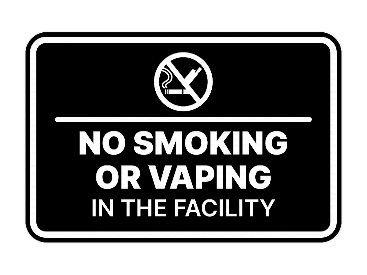 Clean Air Zone No Smoking or Vaping Allowed Symbols Sign - Walmart.com