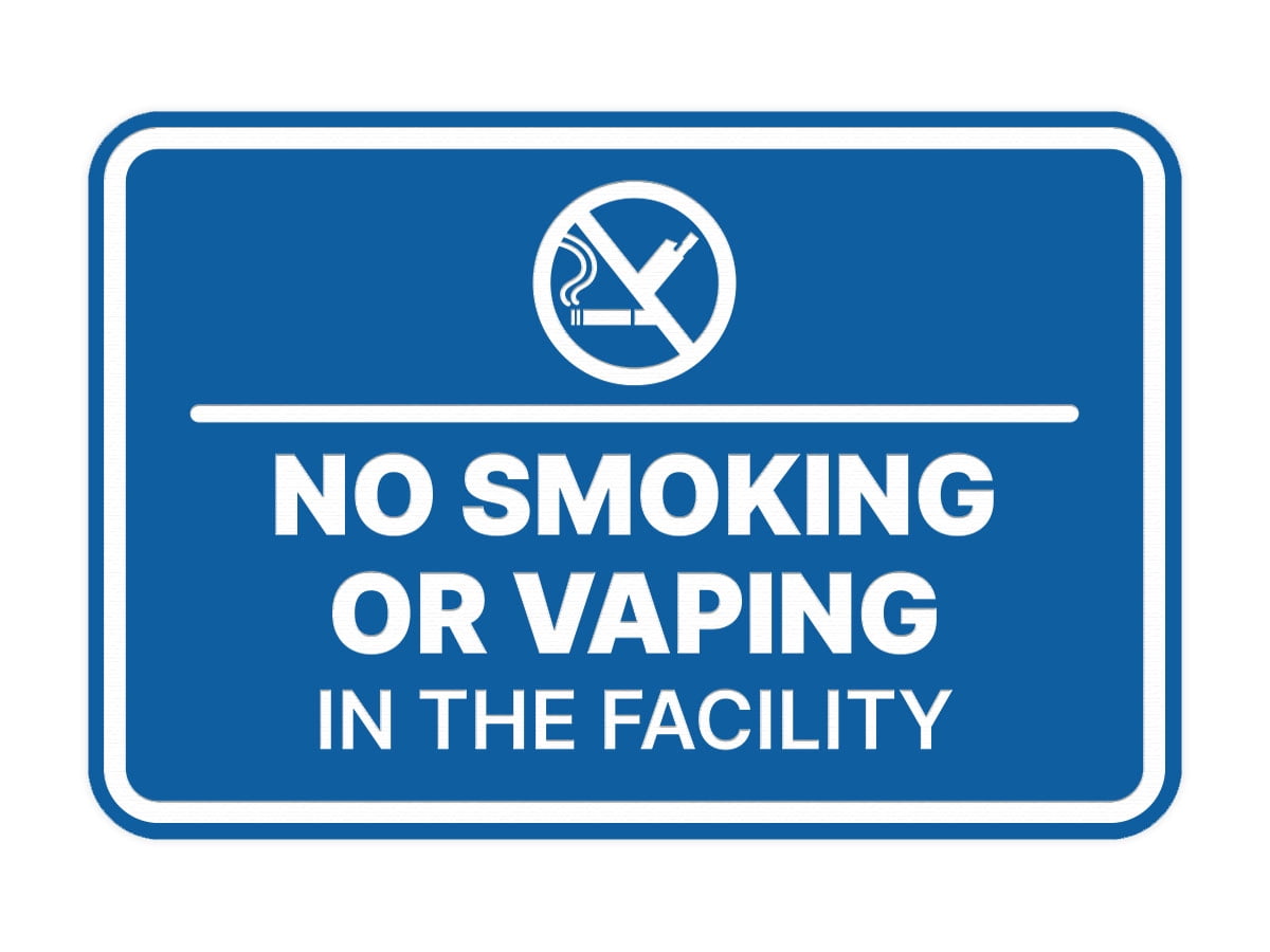 Signs ByLITA Classic Framed No Smoking or Vaping in the Facility Sign ...