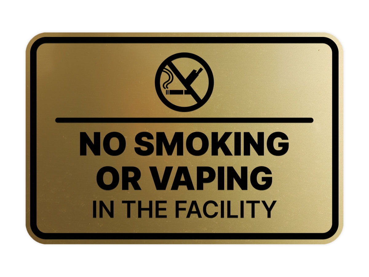 Signs ByLITA Classic Framed No Smoking or Vaping in the Facility Sign ...
