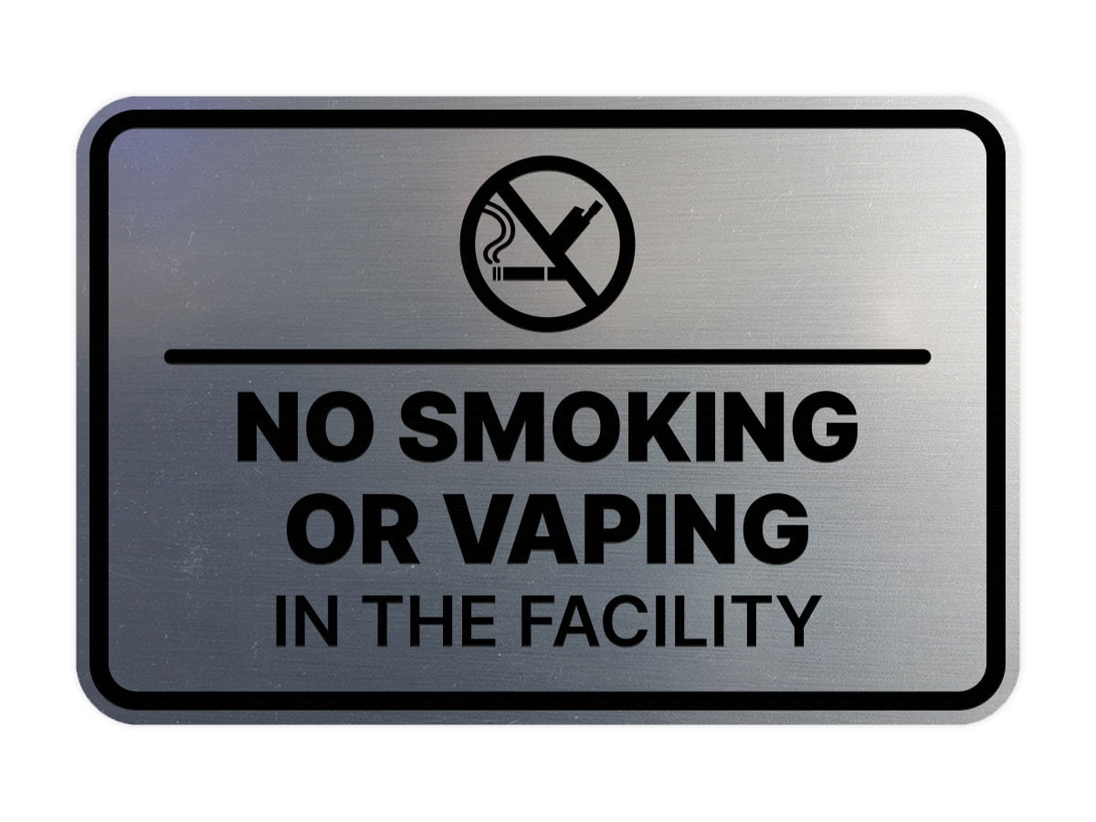 Signs ByLITA Classic Framed No Smoking or Vaping in the Facility Sign ...