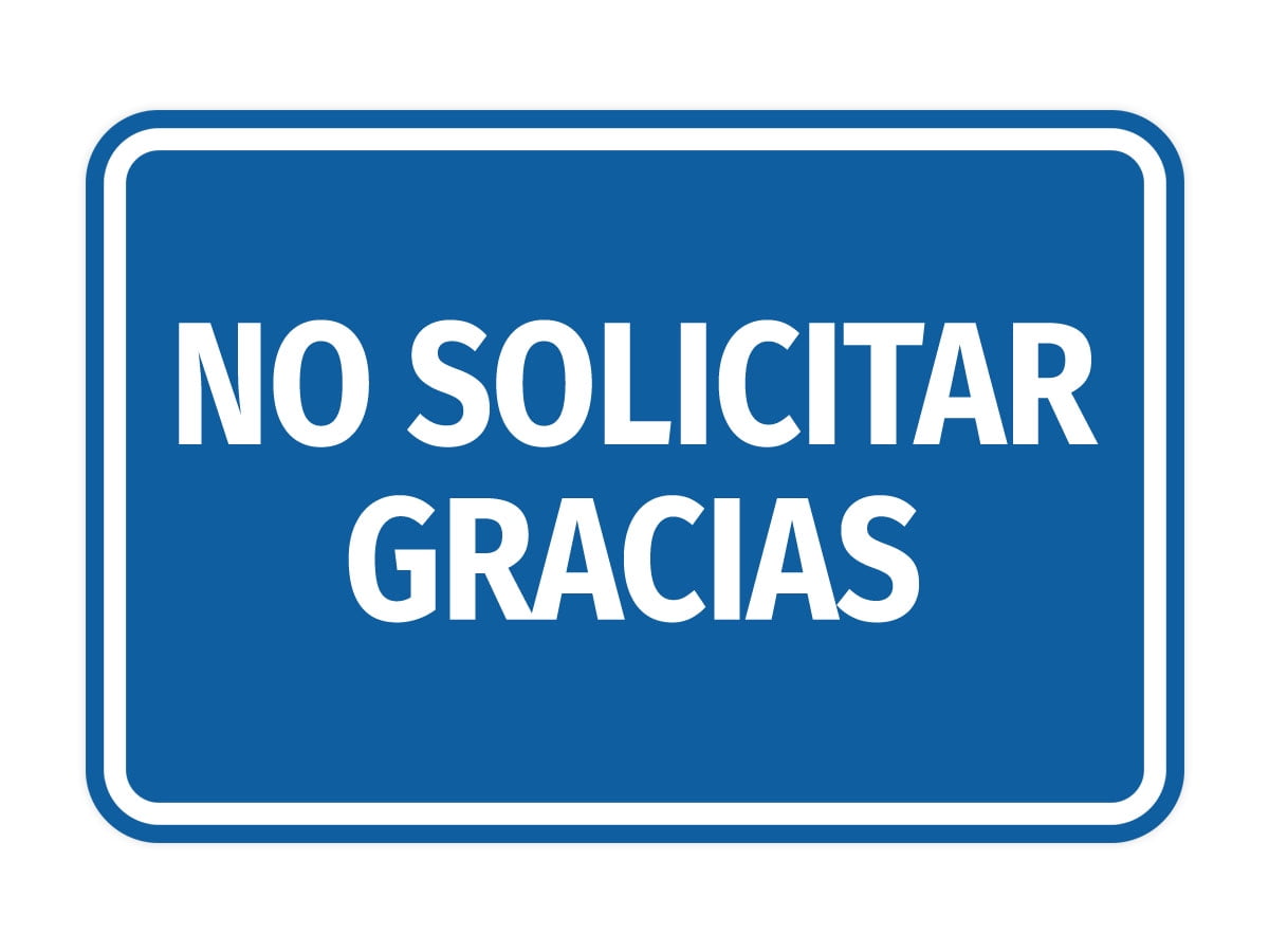 Signs ByLITA Classic Framed No Solicitar Gracias vector Durable ABS ...