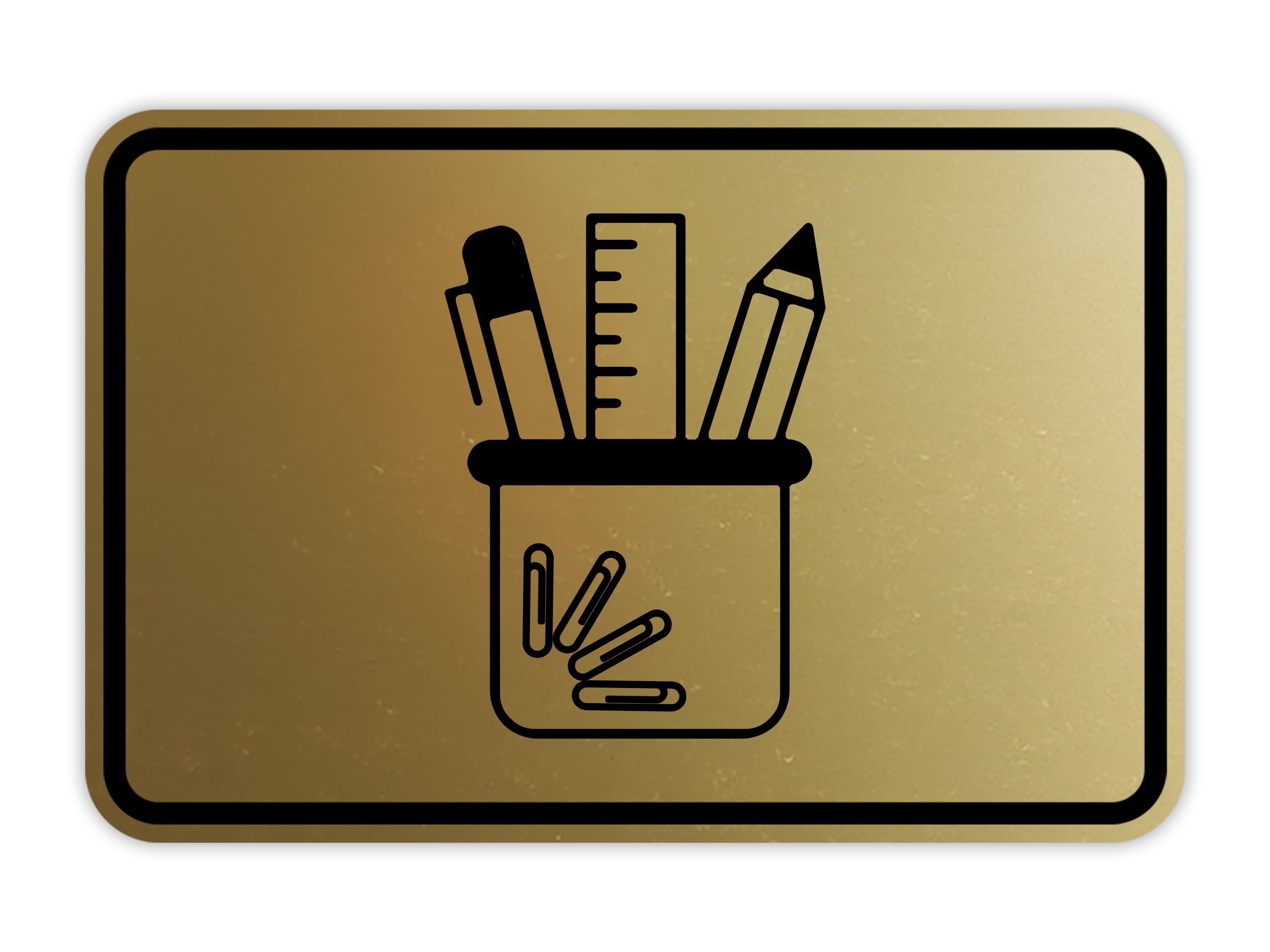 Signs ByLITA Classic Framed Office Stationary Graphic Sign (Brushed ...