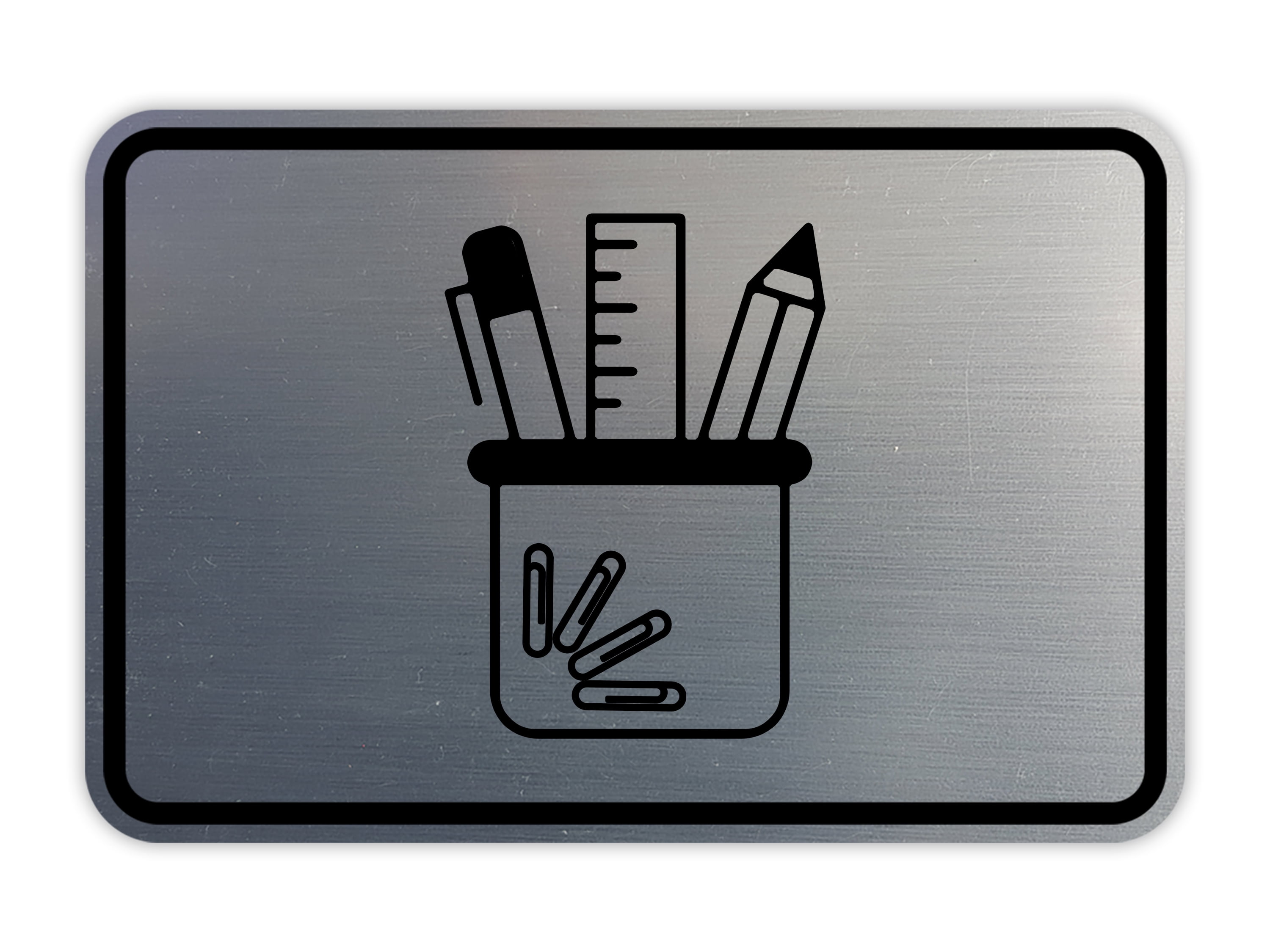 Signs ByLITA Classic Framed Office Stationary Graphic Sign (Brushed ...